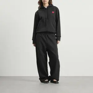 Play Comme Des Garcon Red Emblem Zip Hoodie