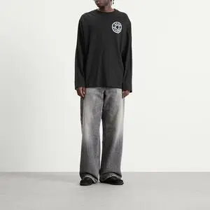 Acne Studios Button Logo Long Sleeve T-shirt
