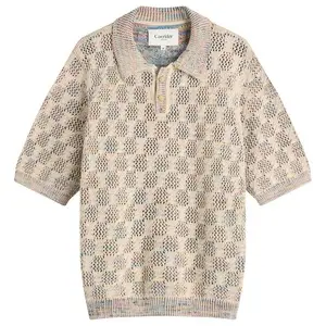 CORRIDOR Cable Knit Polo Shirt - Neutrals
