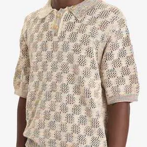CORRIDOR Cable Knit Polo Shirt