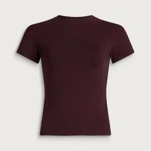 SKIMS Cotton Jersey T-shirt - Currant