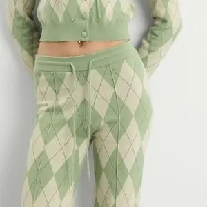 HOUSE OF SUNNY Argyle Jacquard Lounge Trousers