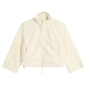 SKIMS Fleece Lounge Shrunken Zip Up Jacket - Ecru