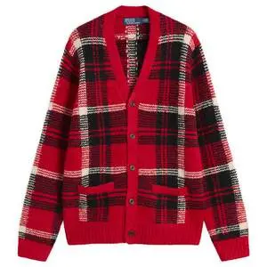 Polo Ralph Lauren Check Cardigan - Red Combo