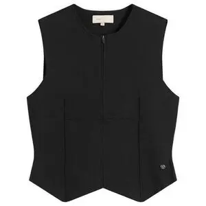 STEL Zip Up Power Knit Vest - Black