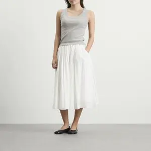 NOTHING WRITTEN Shore Linen Midi Skirt