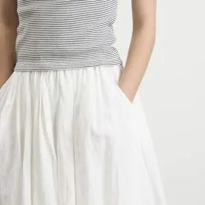 NOTHING WRITTEN Shore Linen Midi Skirt