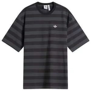 Adidas Striped Ss T-shirt - Black/carbon