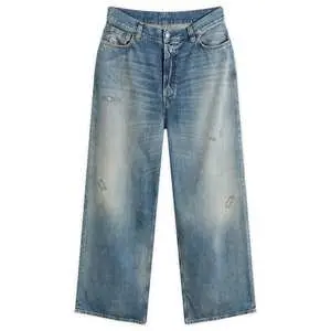 Acne Studios 2023 Daybreak Wash Wide Leg Jeans - Mid Blue