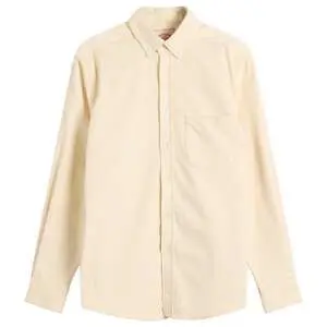 Portuguese Flannel Lobo Button Down Corduroy Shirt - Ecru