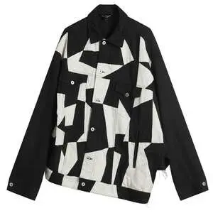 Comme Des Garçons Patchwork Twill Jacket - Black