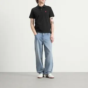 AMI Paris A Heart Polo - Black