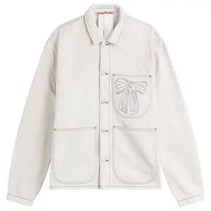 Acne Studios Bow Denim Chore Jacket - White/ecru
