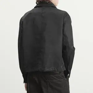 AMI Paris Denim Jacket With De Coeur Stud In | Size: | Nylon/eva/denim | End Clothing