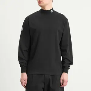 MALBON Mock Neck Long Sleeve T-shirt