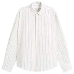 AMI Paris Boxy Long Sleeve Shirt - Blanc/matcha