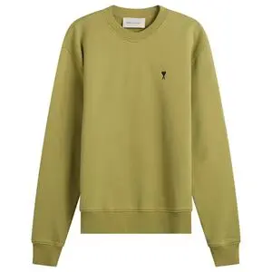 AMI Paris Contrasted De Coeur Sweatshirt - Matcha