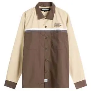 NEIGHBORHOOD Classic Work Bicolor Shirt - Brown