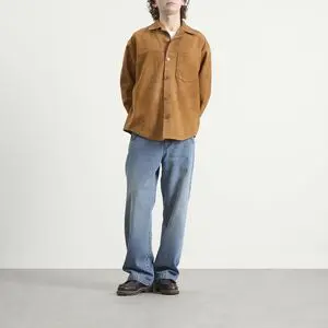 AMI Paris Suede Buttoned Overshirt