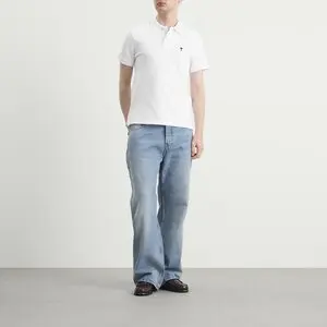 AMI Paris Contrasted De Coeur Polo Shirt