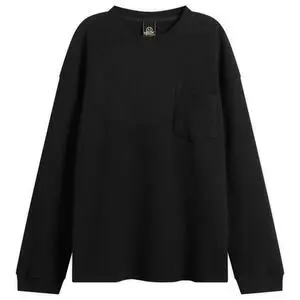 FRIZMWORKS Oversized Waffle Pocket Long Sleeve T-shirt - Black