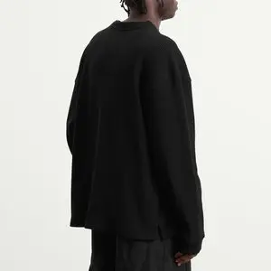 FRIZMWORKS Oversized Waffle Pocket Long Sleeve T-shirt