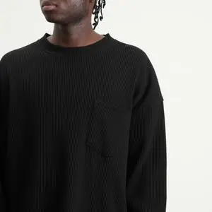 FRIZMWORKS Oversized Waffle Pocket Long Sleeve T-shirt