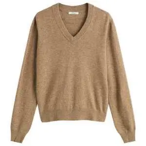 ENTIRE STUDIOS Knitted V-neck Jumper - Camel