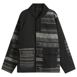 MAHARISHI Upcycled Patchwork Chore Jacket - Black