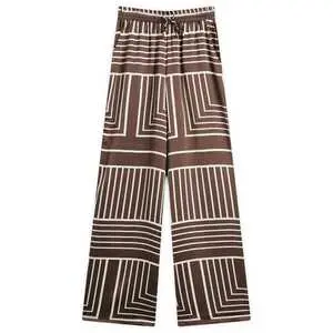 4TH & RECKLESS Amira Print Trousers - Chocolate