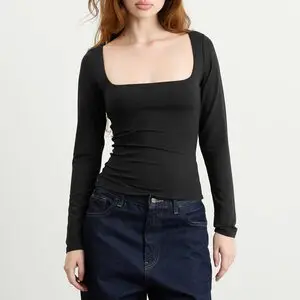 SKIMS Smooth Layers Square Neck Long Sleeve Top