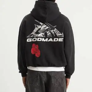 GOD MADE Gm Logo Wrapped Hoodie