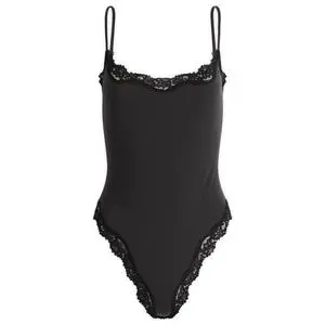 SKIMS Fits Everybody Lace Cami Bodysuit - Onyx