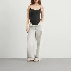 SKIMS Fits Everybody Lace Cami Bodysuit - Onyx