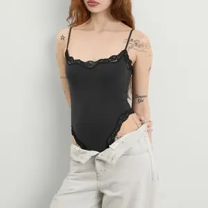 SKIMS Fits Everybody Lace Cami Bodysuit - Onyx