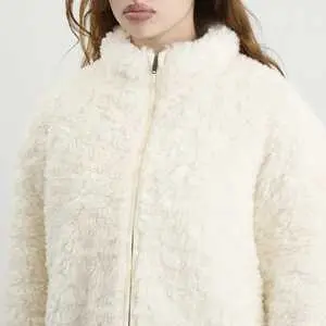 SKIMS Faux Fur Zip Up Jacket