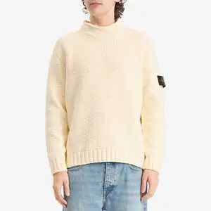 Stone Island Cotton Chenille Jumper - Ivory