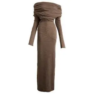 ENTIRE STUDIOS Bound Midi Wool Dress - Pinecone