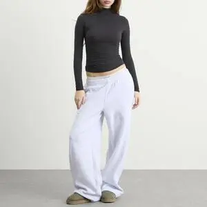 SKIMS Fits Everybody Long Sleeve High Neck Top - Onyx