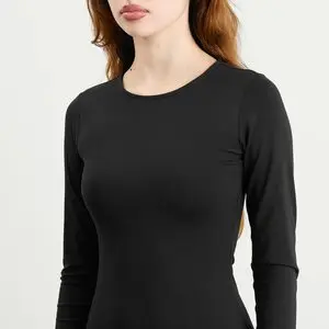 SKIMS Smooth Layers Crewneck Tunic Mini Dress - Obsidian