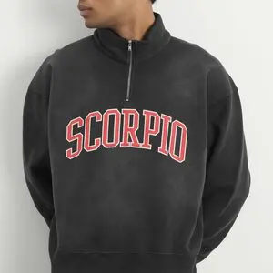 BEAMS Fade Souvenir Half Zip Sweatshirt