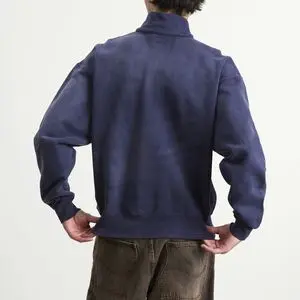 BEAMS Fade Souvenir Half Zip Sweatshirt - Navy