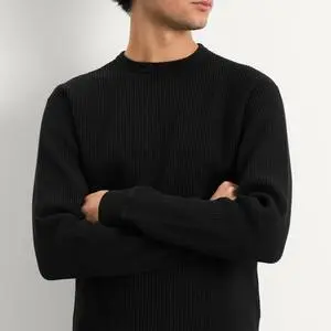 BEAMS Waffle Crew Neck Sweatshirt