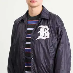 BEAMS B Satin Varsity Jacket