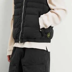 Stone Island Seamless Tunnel Nylon Down-tc Vest - Black