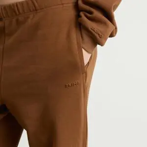 SKIMS Cotton Fleece Classic Straight Leg Pant - Bison