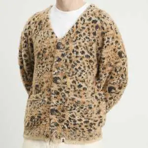 A BATHING APE Wild Leopard Cardigan