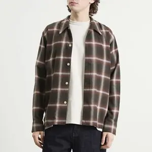 SECOND / LAYER Logan Ombre Long Sleeve Check Shirt