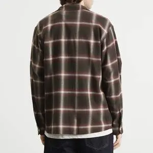 SECOND / LAYER Logan Ombre Long Sleeve Check Shirt