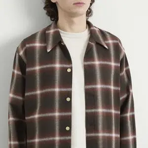 SECOND / LAYER Logan Ombre Long Sleeve Check Shirt